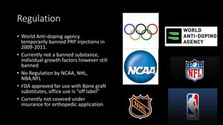 PRP Update: From basic science to clinical application | PPTX | Blood ...