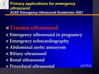 Emergency sonography. Empowering resuscitation | PPT
