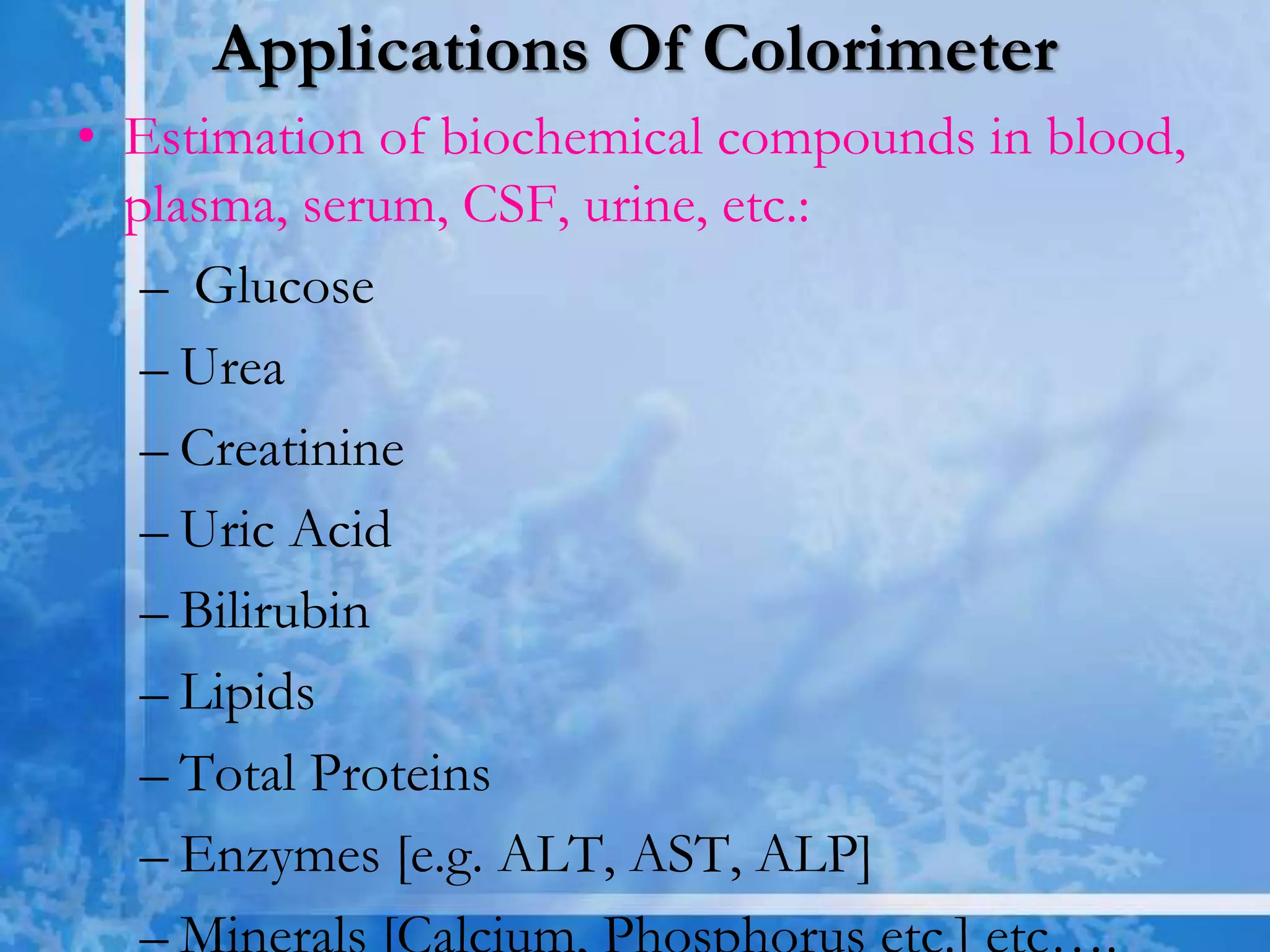 colorimetry spectrophotometry by dr.Tasnim | PPTX