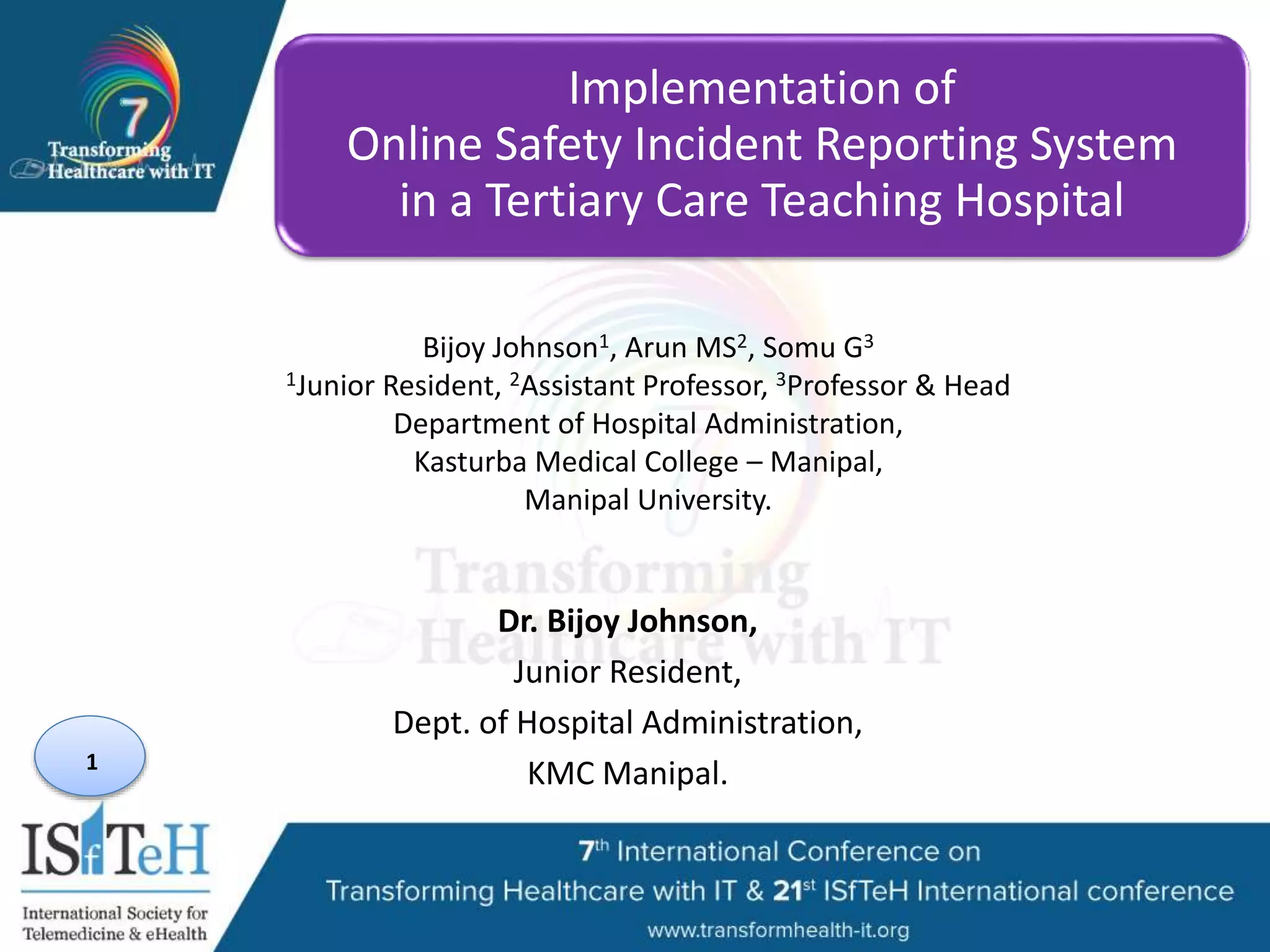 Implementation of Online Safety Incident Reporting System in a Tertiary ...