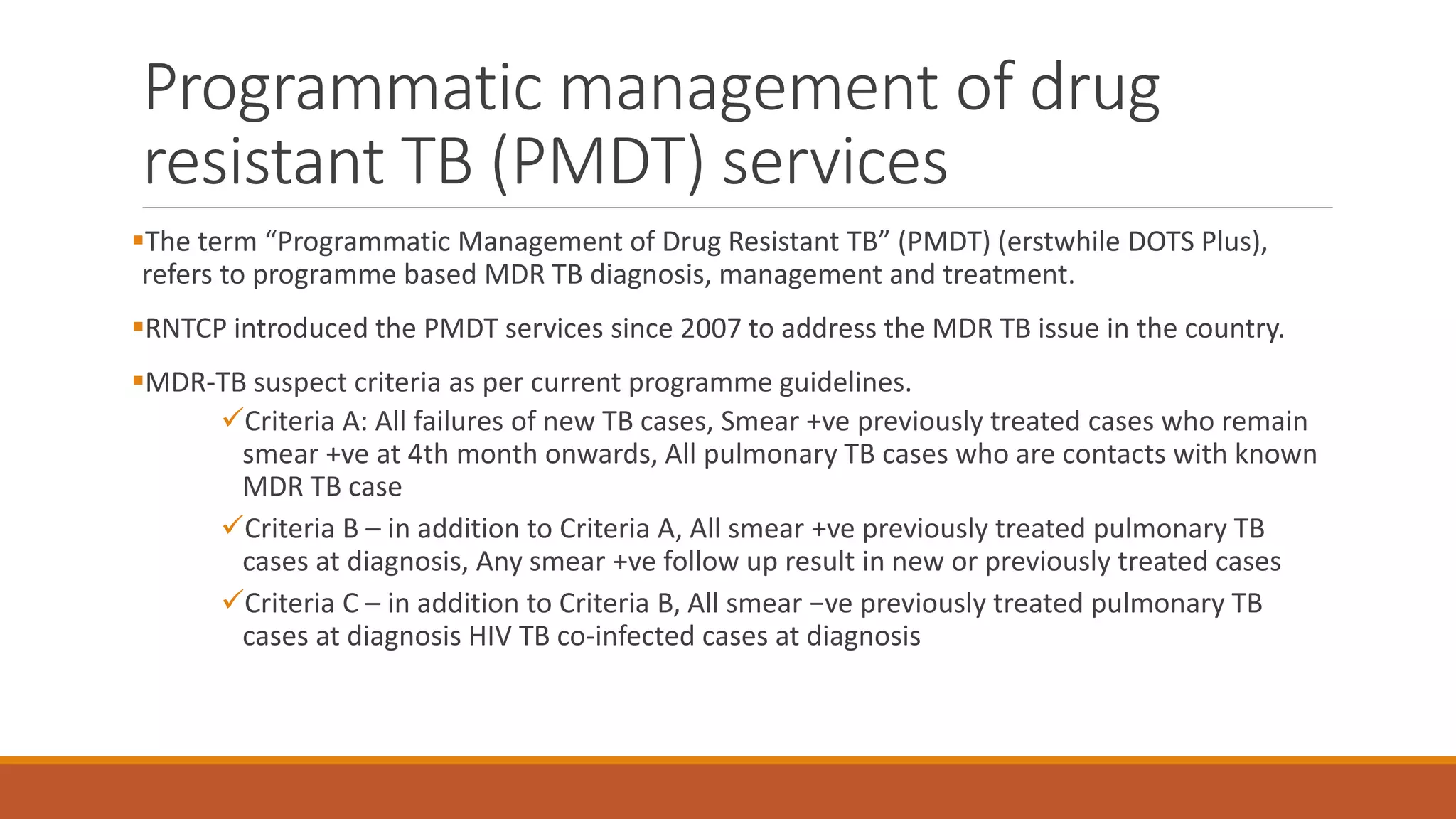 REVISED NATIONAL TUBERCULOSIS CONTROL PROGRAMME (RNTCP) | PPTX