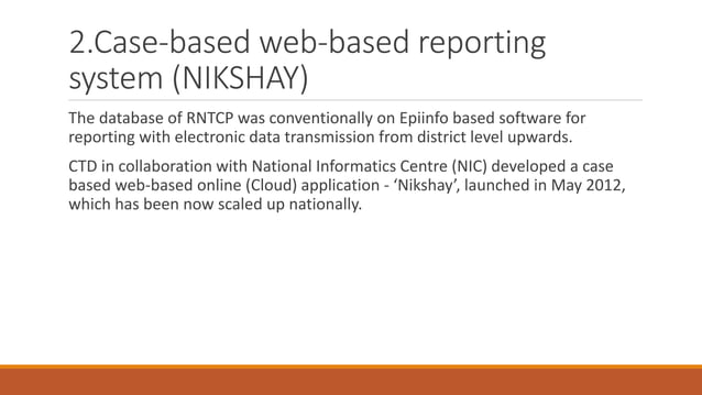 REVISED NATIONAL TUBERCULOSIS CONTROL PROGRAMME (RNTCP) | PPTX | Lung ...