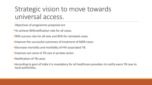 REVISED NATIONAL TUBERCULOSIS CONTROL PROGRAMME (RNTCP) | PPTX | Lung ...