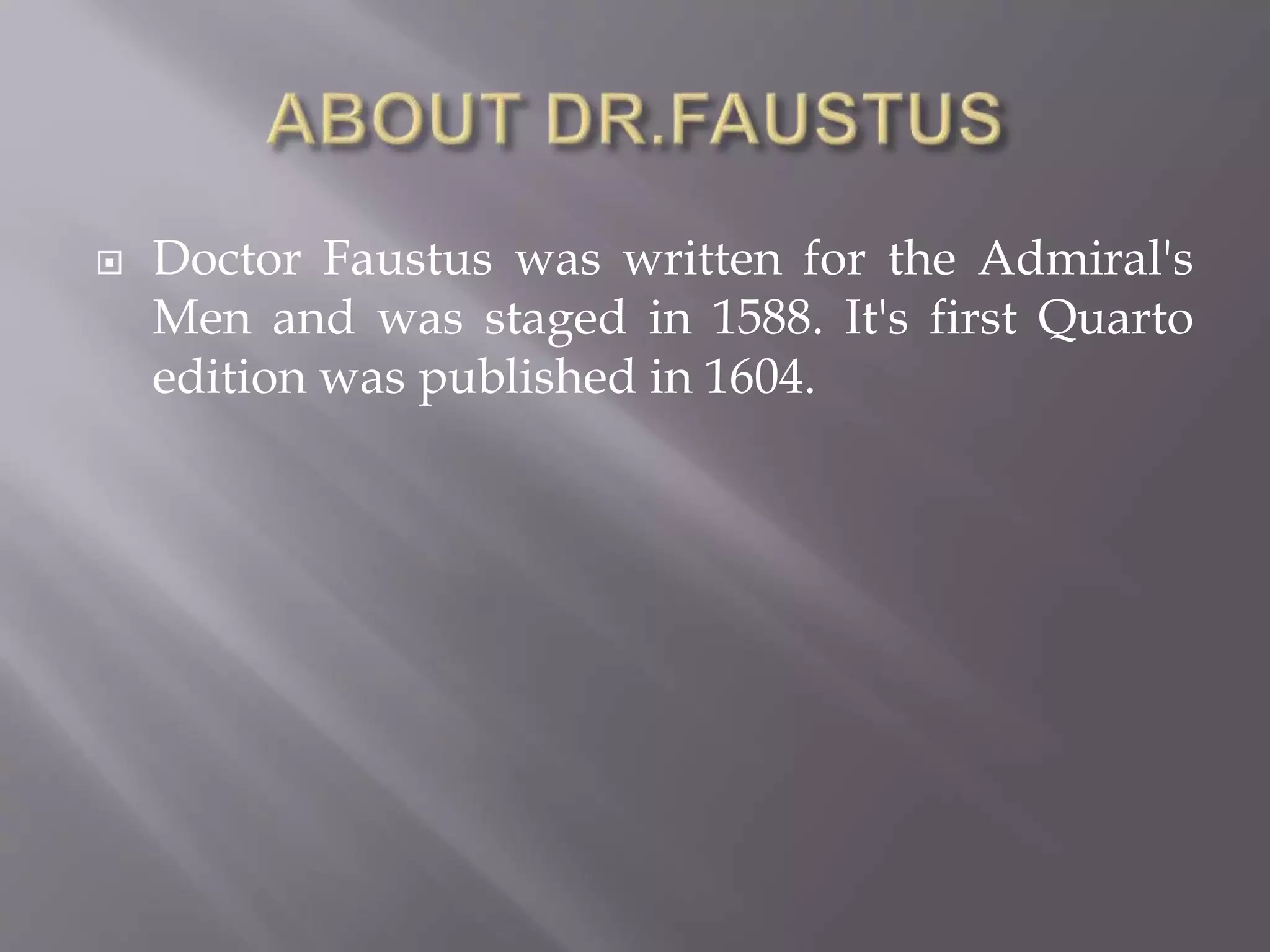 Tragic Drama in Dr. Faustus | PPTX