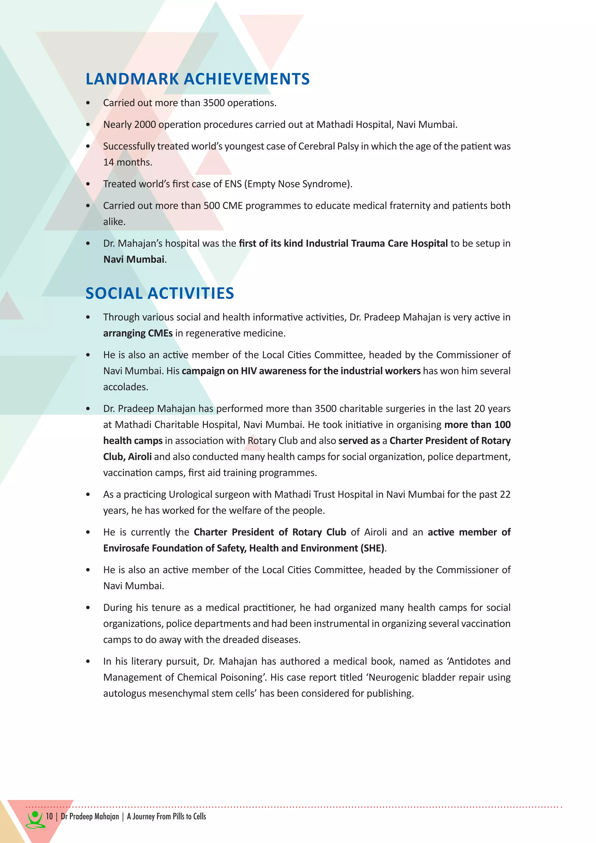 Dr. Pradeep Mahajan Profile | PDF