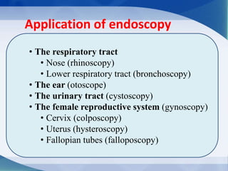 Principles and diagnostic use of Endoscopy in canines | PPTX