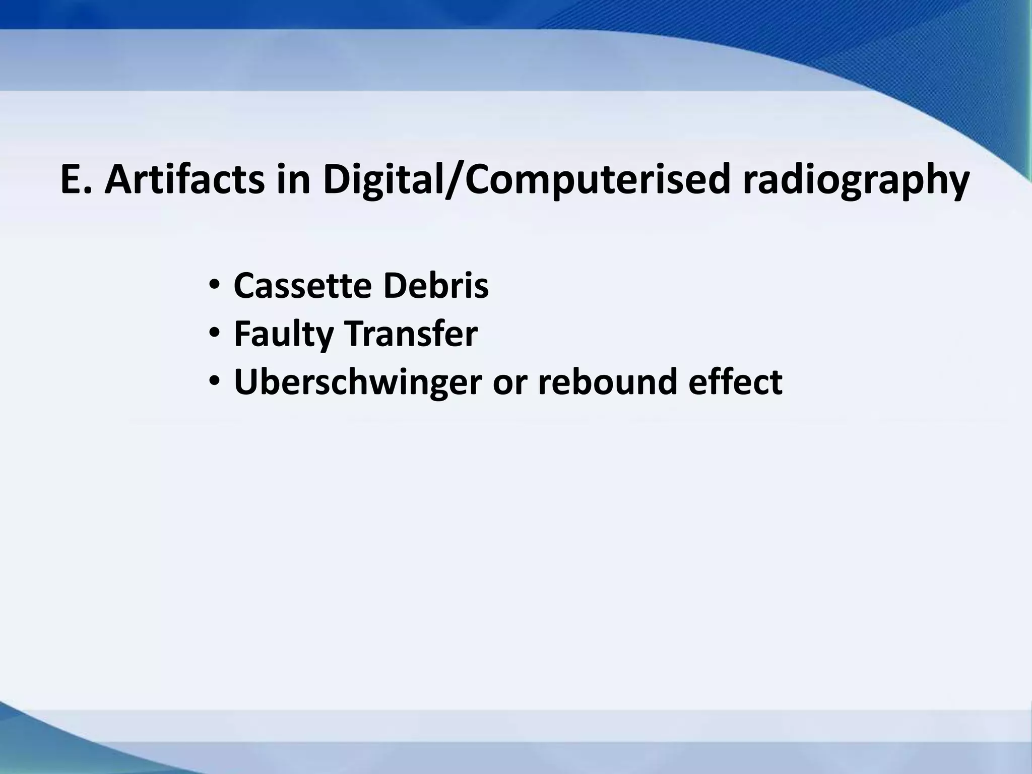 Radiographic artifacts | PPTX