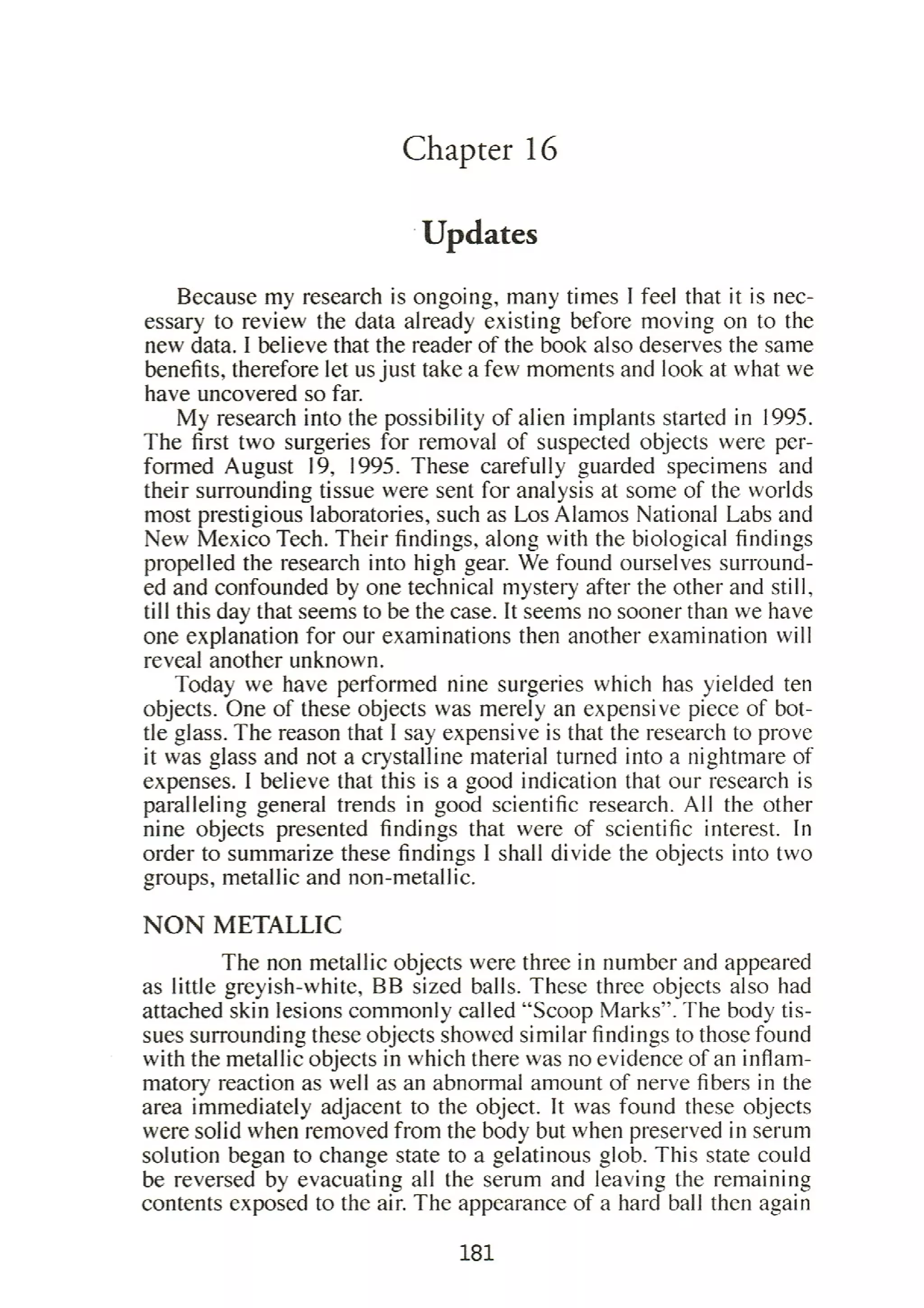 dr. Roger Leir - The Aliens and the Scalpel part 2 of 2 | PDF