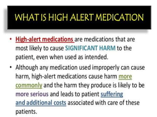 High Alert Medication | PPTX