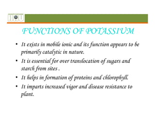 Dr. kiran khokhar, Role of essential plants nutrients and their ...