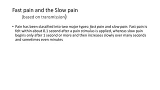 Pain pathway physiology- Dr. Anil babu Swarna | PPTX