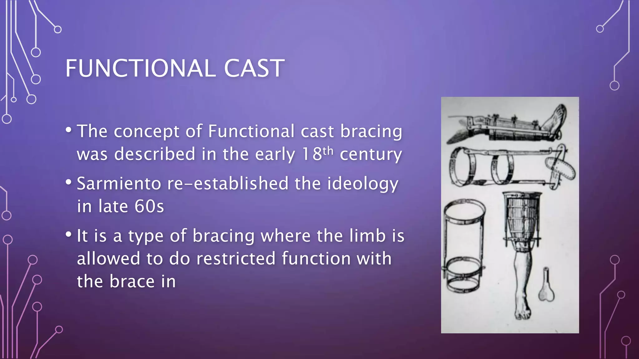 functional cast bracing -sarmiento ,ptb cast -s.senthil sailesh | PPTX