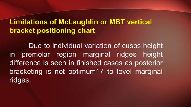 Bracket positioning | PPTX | Dental Health | Diseases and Conditions