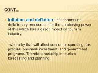 THE ECONOMIC FACTORS THAT AFFECT THE TOURISM FORECASTING AND PLANNING ...