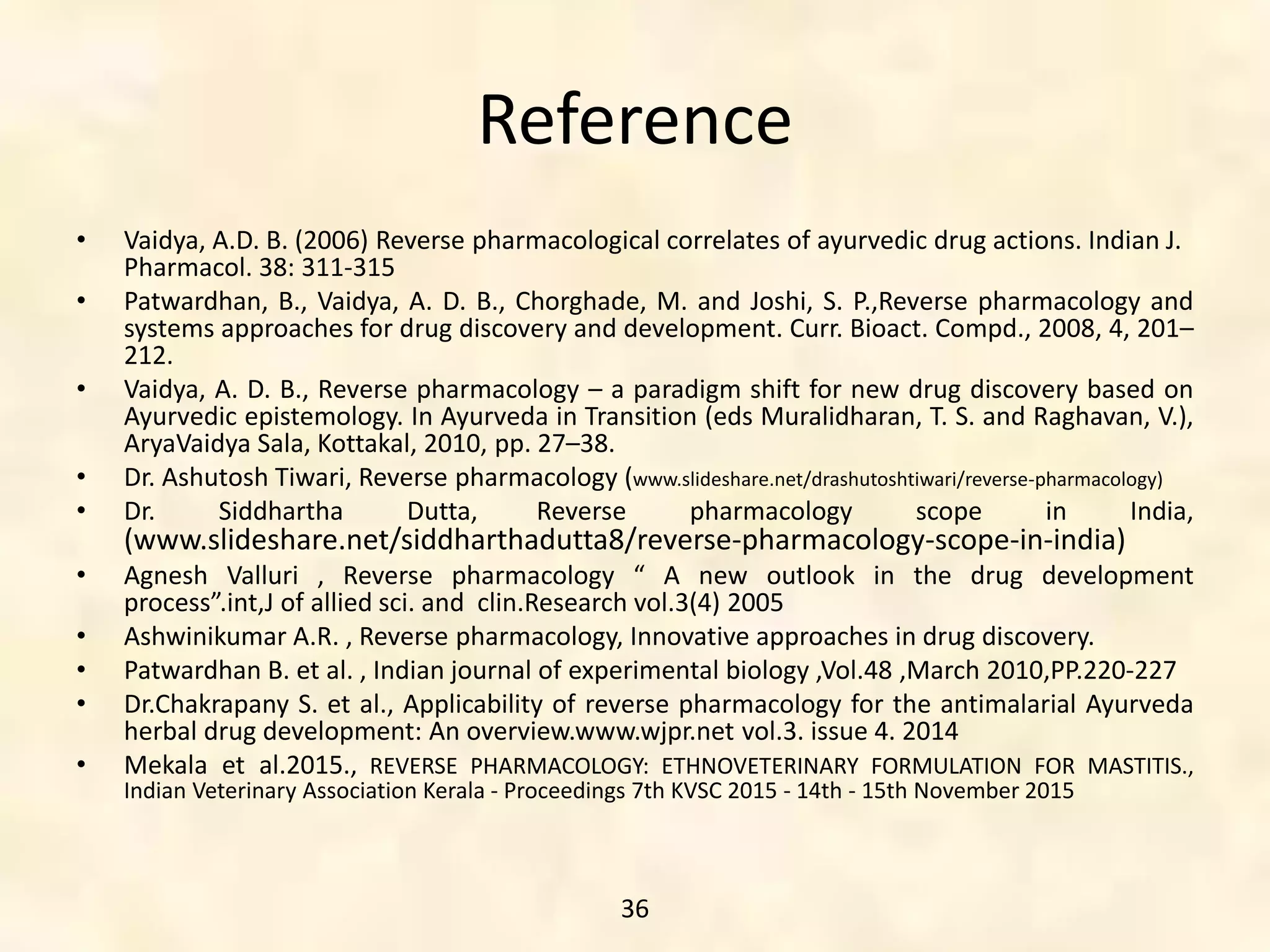 Reverse Pharmacology | PPTX | Pharmaceutical Industry | Industries