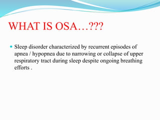 OSA & COPD (OVERLAP SYNDROME) | PPTX