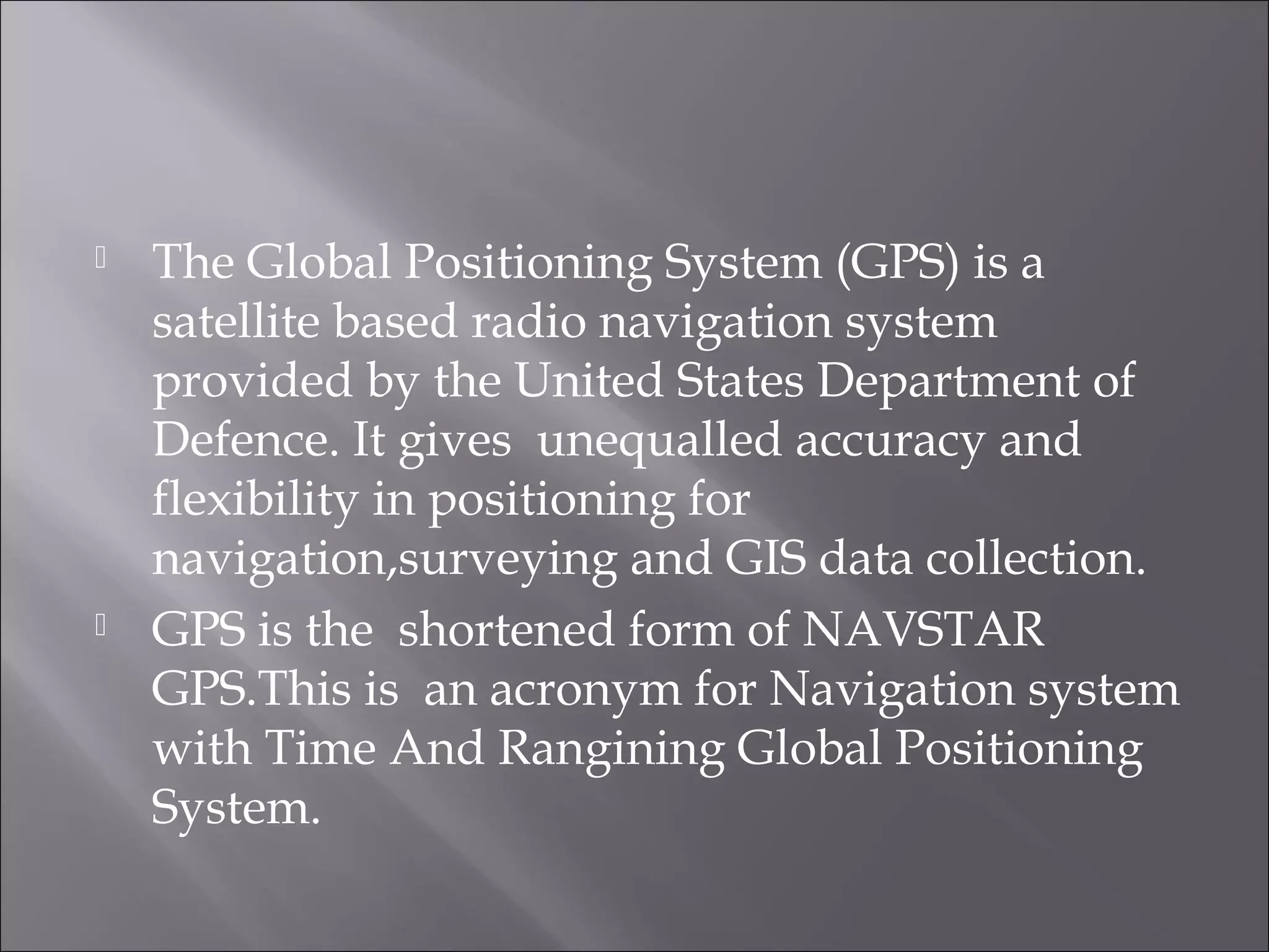Global Positioning system GPS - Dr. S. Balamurugan | PPT