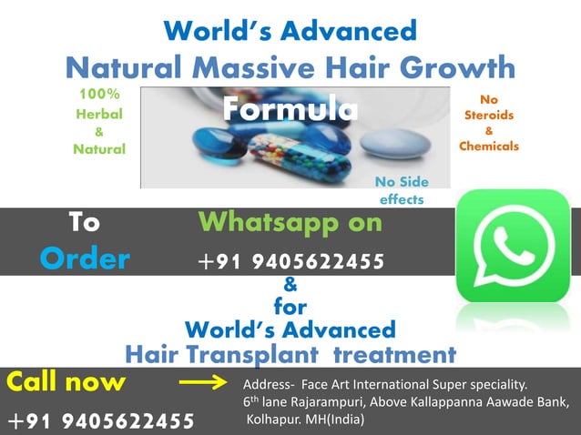 World's Advanced Hair Transplant & Hair Growth Formula by Dr. Amit T ...