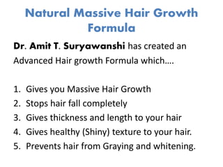 World's Advanced Hair Transplant & Hair Growth Formula by Dr. Amit T ...