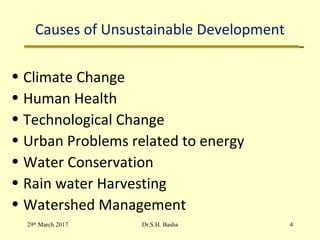 From Unsustainable Development to Sustainable Development | PPT