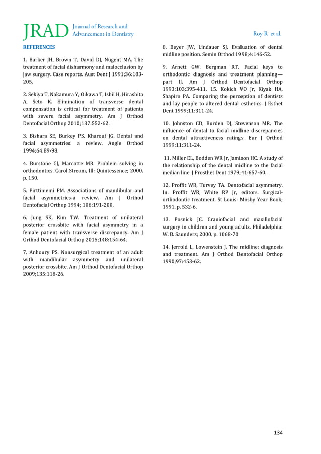 Determination Of Dental Midline in Camouflage Orthodontic Treatment Of ...