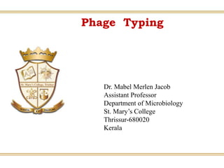 Microbiology-Phage Typing | PPTX