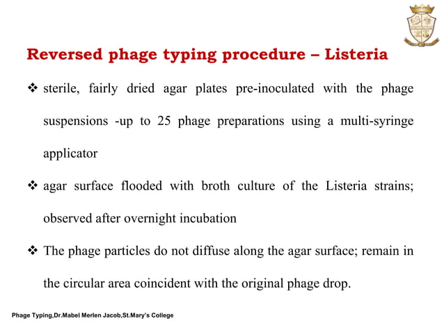 Microbiology-Phage Typing | PPTX | Infectious Diseases | Diseases and Conditions