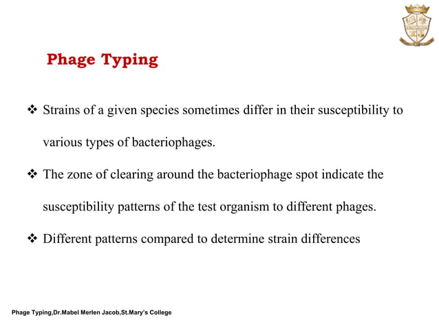 Microbiology-Phage Typing | PPTX | Infectious Diseases | Diseases and Conditions