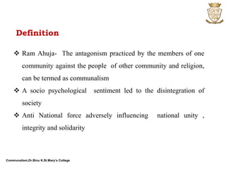 Sociology-Communalism | PPT