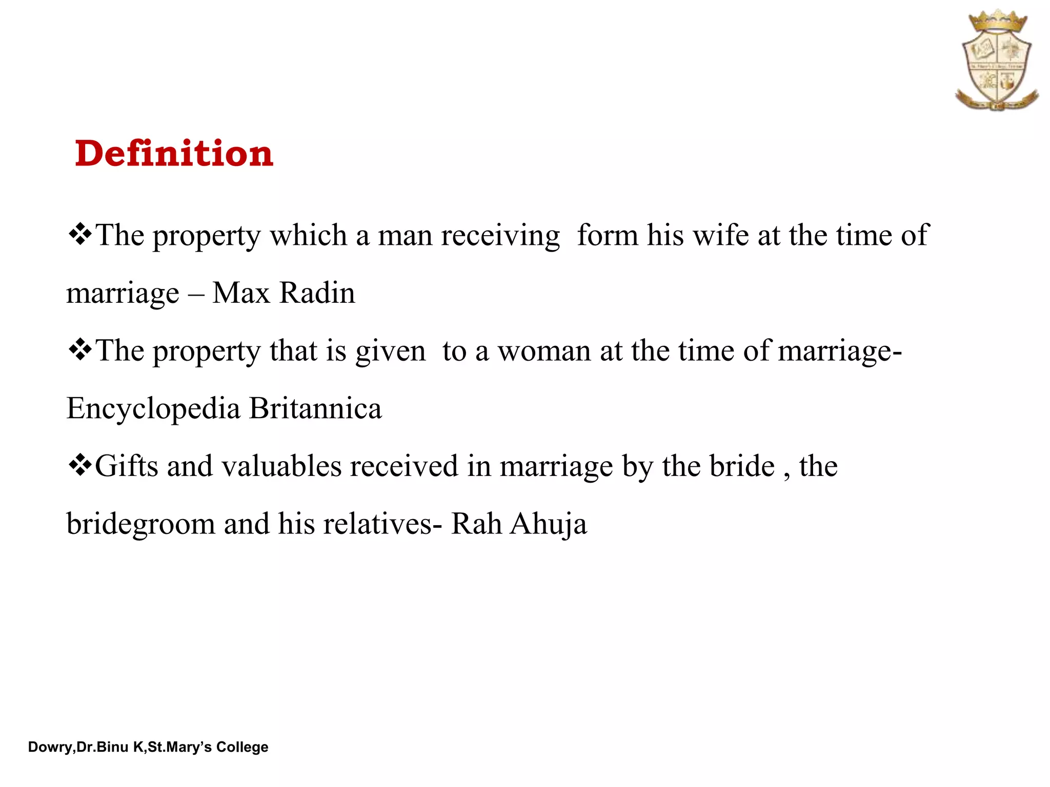 Sociology-Dowry | PPTX