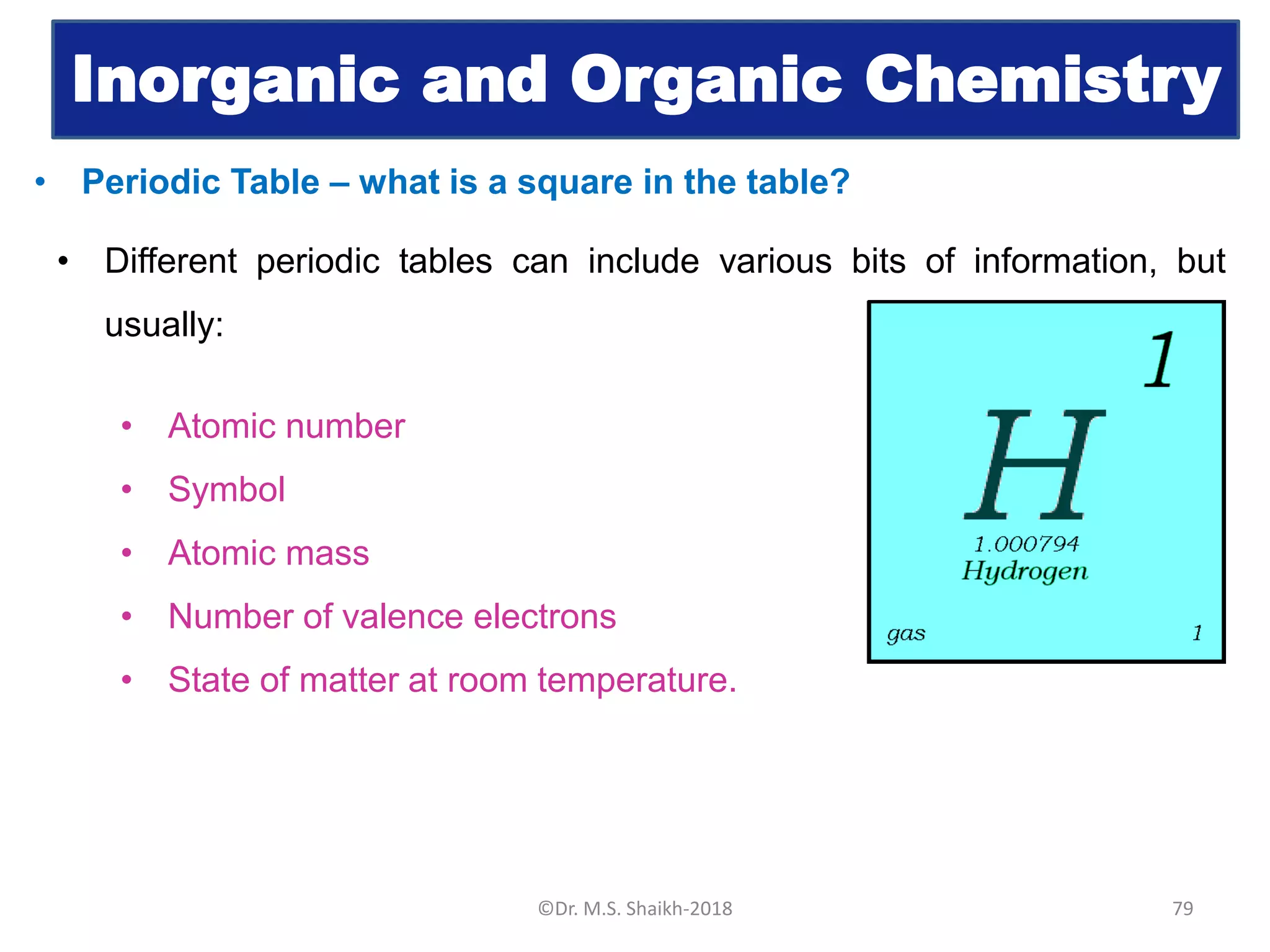 organic and inorganic chemistry | PDF