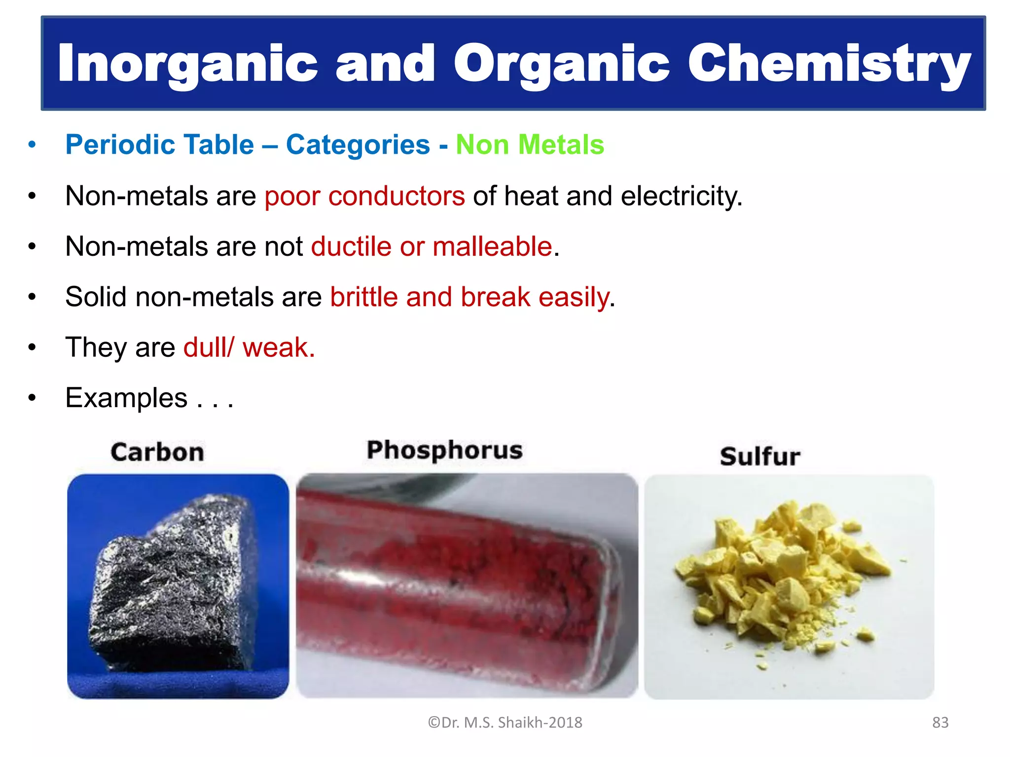 organic and inorganic chemistry | PDF