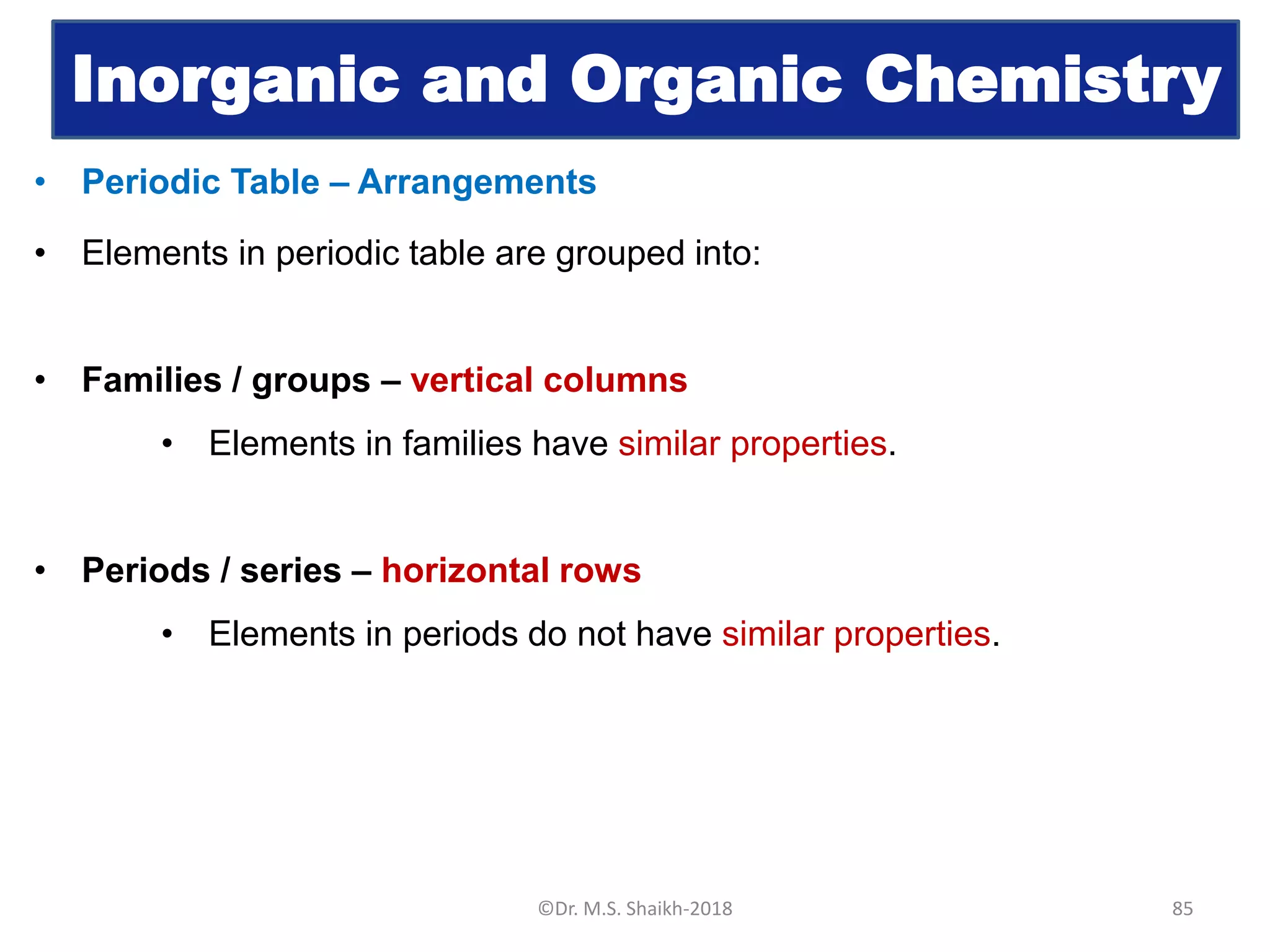 organic and inorganic chemistry | PDF