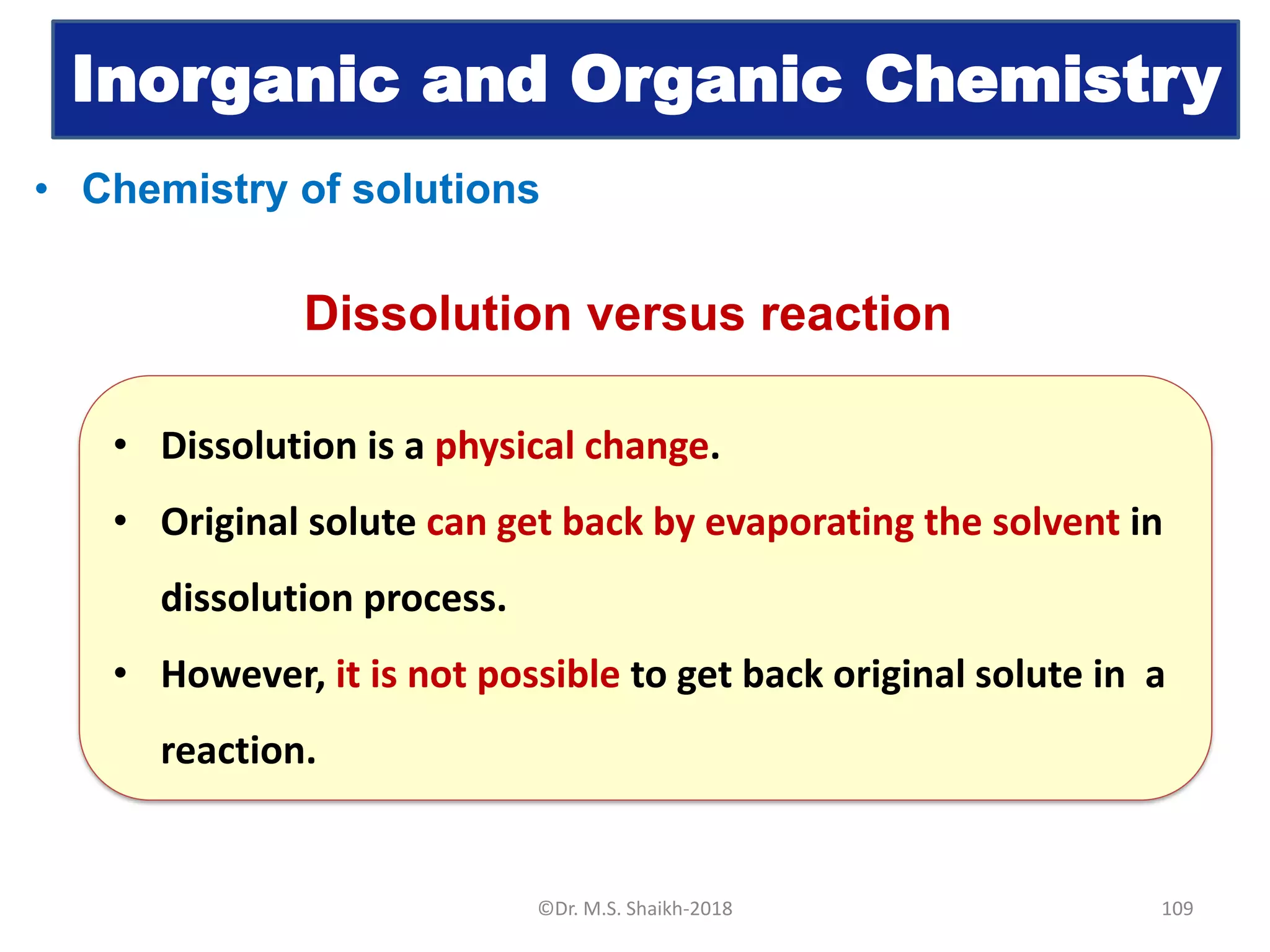 organic and inorganic chemistry | PDF