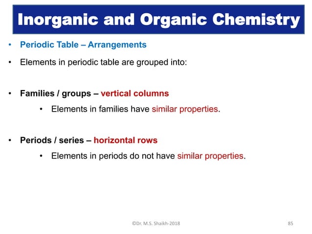 organic and inorganic chemistry | PDF