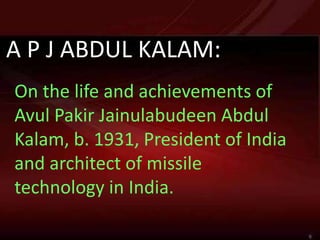 DR.APJ ABDUL KALAM | PPT