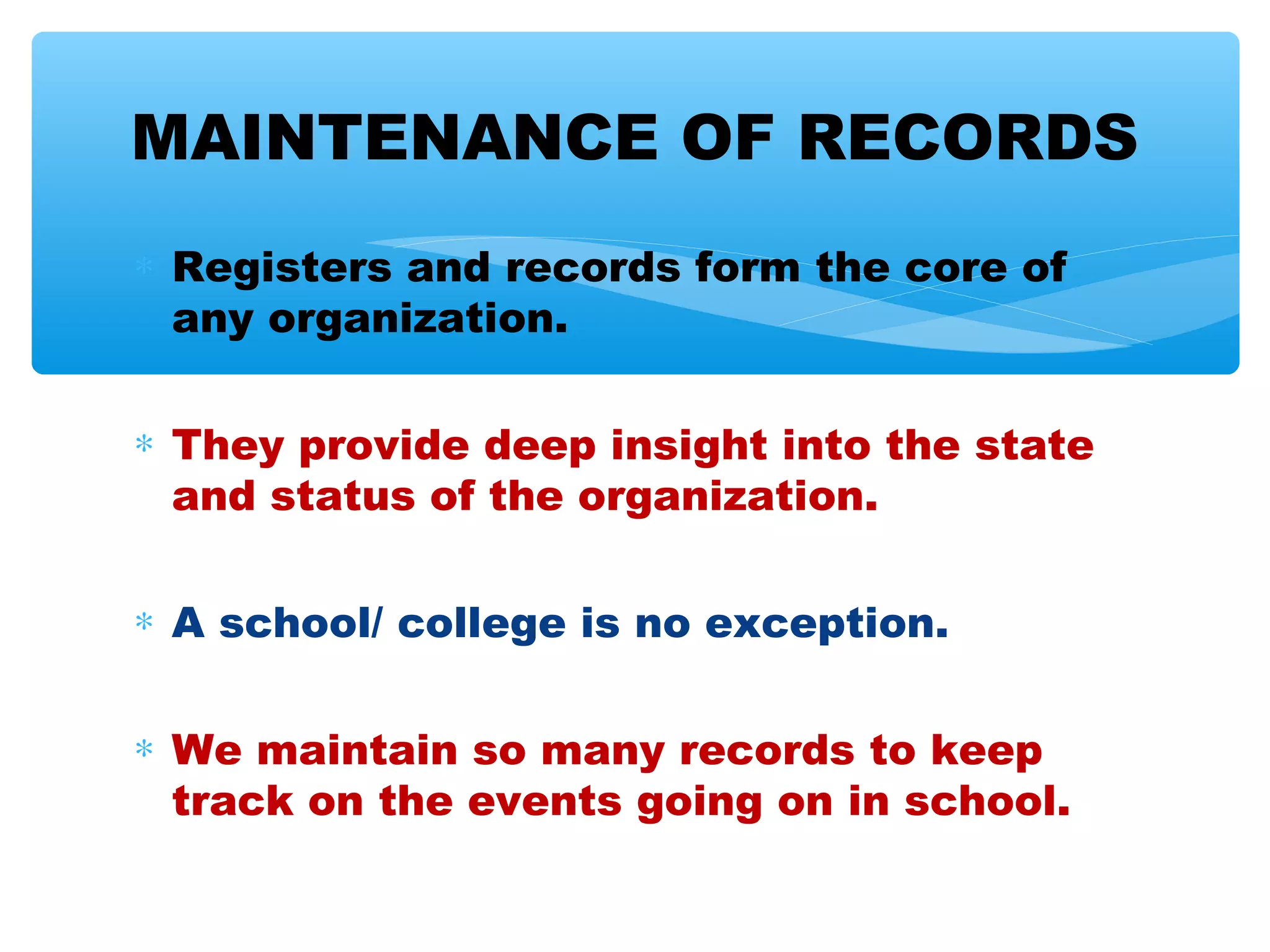 Dr.s.akila records and registers | PPT