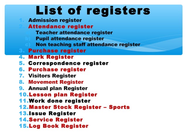 Dr.s.akila records and registers | PPT | Homework and Study | Education