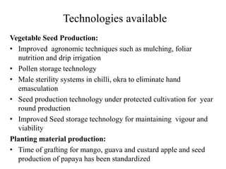 SEED PRODUCTION AND MARKETING | PPTX