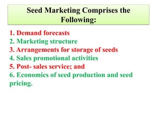 SEED PRODUCTION AND MARKETING | PPTX