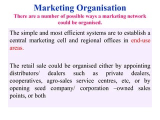 SEED PRODUCTION AND MARKETING | PPTX