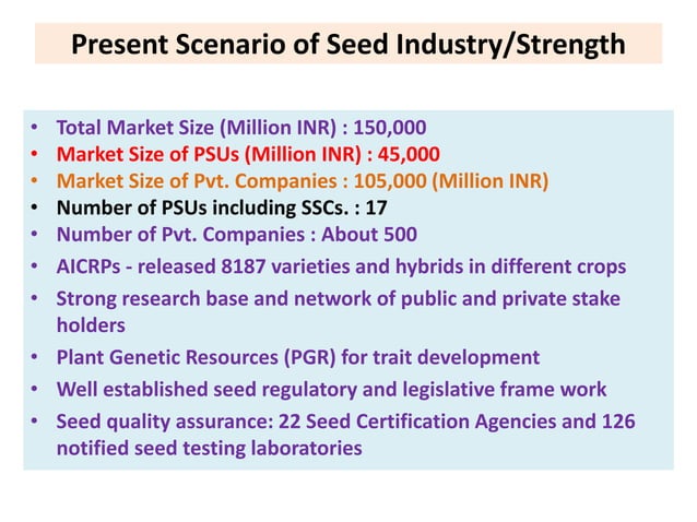 SEED PRODUCTION AND MARKETING | PPTX