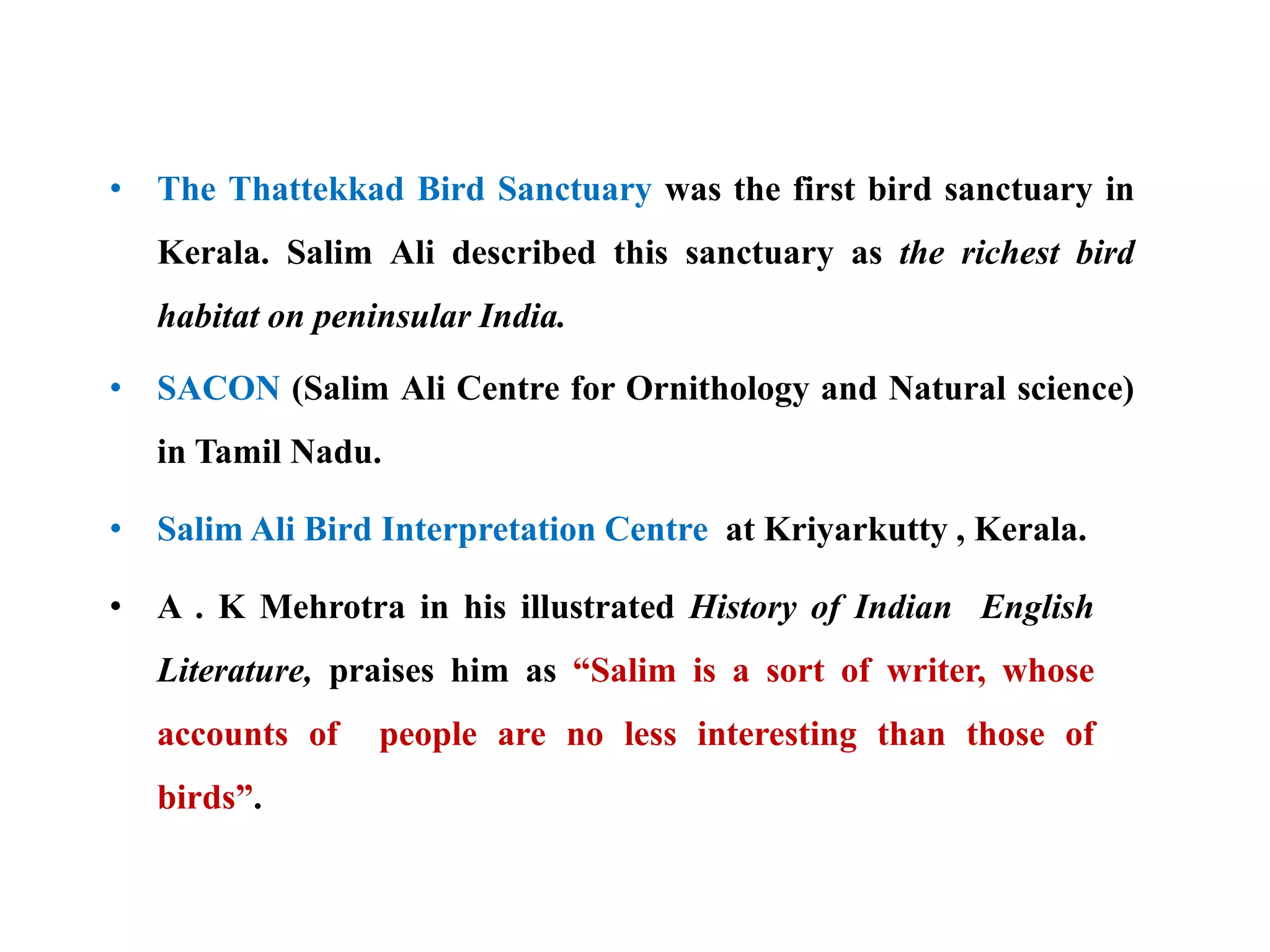 Dr.salim ali[1] | PPTX