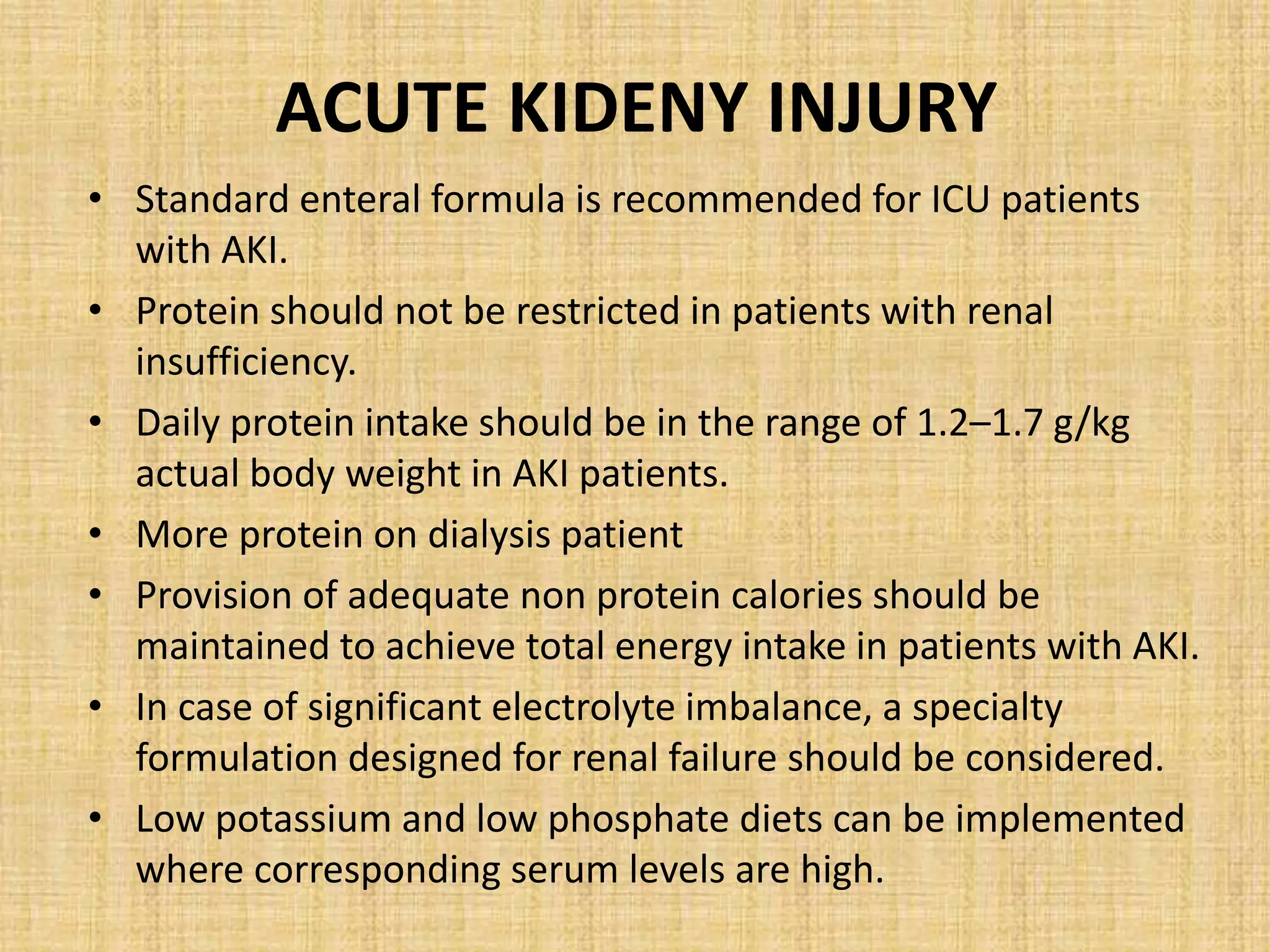 NUTRITION IN CRITICAL CARE | PPTX