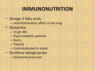 NUTRITION IN CRITICAL CARE | PPTX