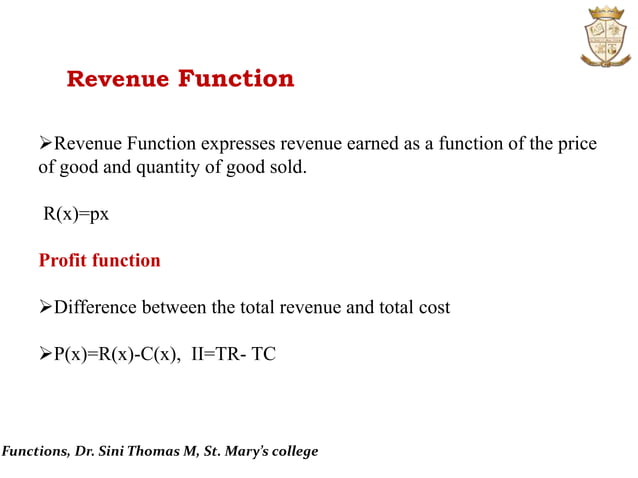 Economics:Functions | PPT