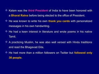 Dr. A.P.J.Abdul Kalam sir | PPT