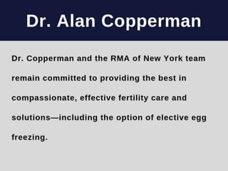 Dr. Alan Copperman - Overcoming the Biological Clock with Elective Egg ...