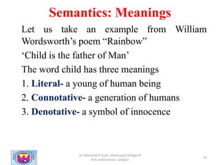 Linguistics: An Overview by Dr. M. P. Joshi, India | PPTX