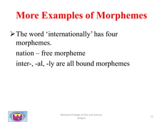 Morphology: A Branch of Grammar by Dr. M.P. Joshi, India | PPTX